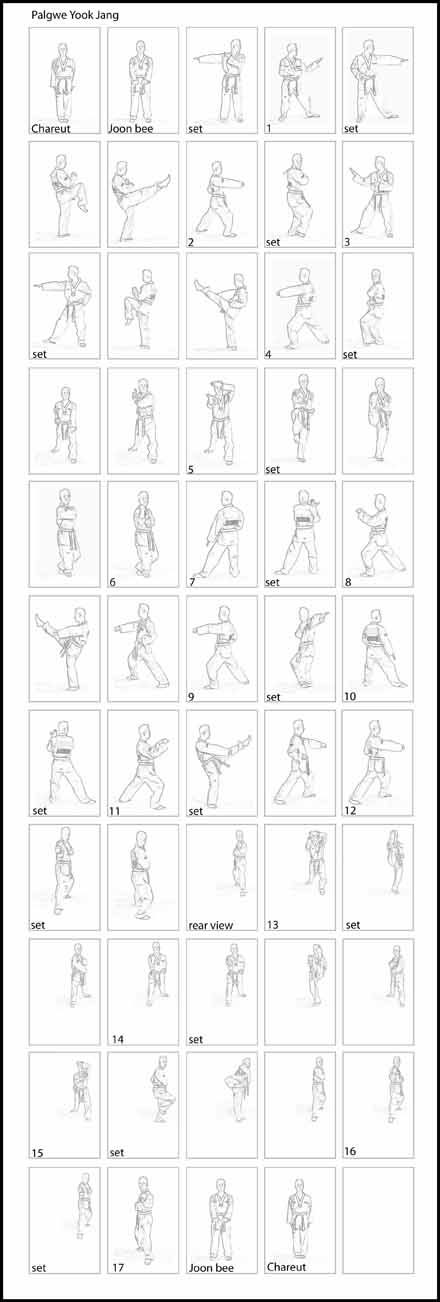 Palgwe forms Yook Jang tae kwon do forms
